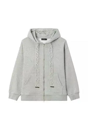 TOUT A COUP Lace-trim Zip-up Hoodie