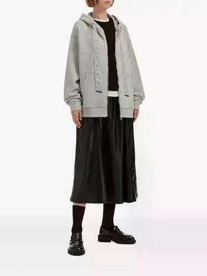 TOUT A COUP Lace-trim Zip-up Hoodie