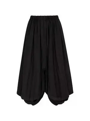 COMME DES GARÇONS TAO Drop-crotch Gathered Trousers - Black
