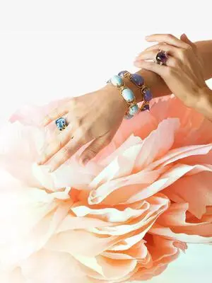 Verdura 18k Yellow Turquoise Rope-effect Bracelet - Gold