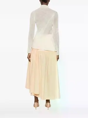 Issey Miyake Ruched Long-sleeve Top