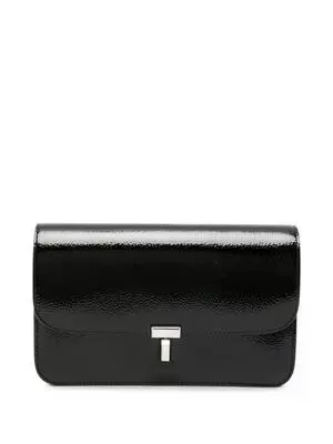 TOTEME T-lock Grained-patent Crossbody Bag