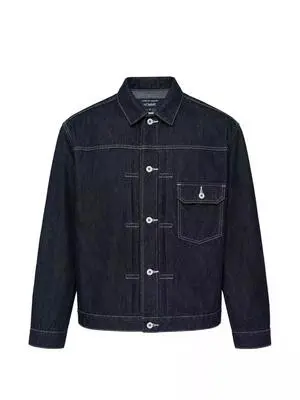 Comme Des Garçons Pleated-detail Denim Jacket