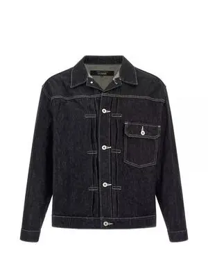 Comme Des Garçons Pleated Detail Denim Jacket