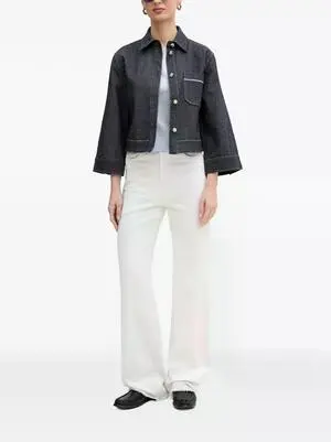 MOS MOSH Navy All-over Pattern Button-up Jacket - Blue
