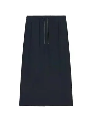 TOUT A COUP Drawstring-waist Midi Skirt - Blue