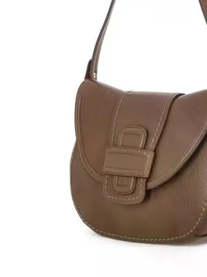 VISONA` Grainy Leather Shoulder Bag