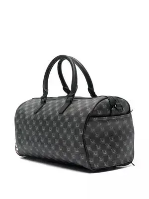 SPRAYGROUND Check Pattern Shark Motif Holdall - Black