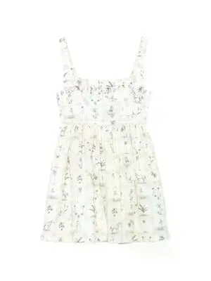 Agua Bendita Barbara Printed Mini Dress - White