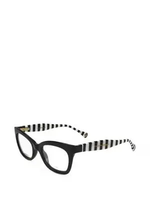 Carolina Herrera Striped Cat-eye Eyeglasses
