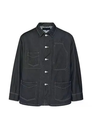 Comme Des Garçons Contrast-stitch Patch-pocket Jacket - Grey
