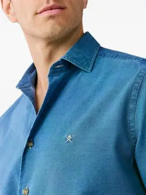 HACKETT LONDON Embroidered-logo Tailored-fit Shirt