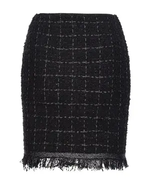 Pinko Girino Basket-weave Fringed Miniskirt