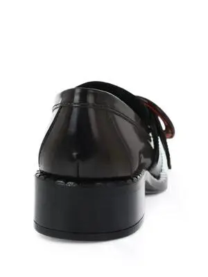 Prada Buckle-detail Leather Loafers - Brown