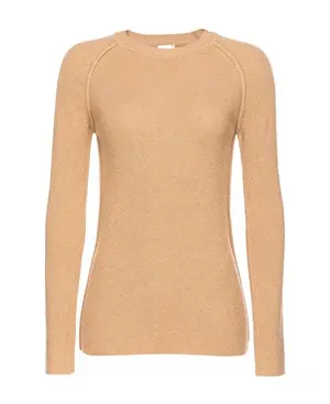 Pinko Logo-plaque Ribbed-knit Jumper