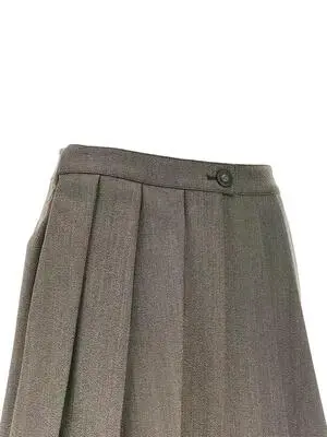 Emporio Armani Pleated Virgin Wool Shorts - Grey