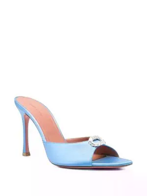 Amina Muaddi Mini Camelia Crystal-embellished Mules