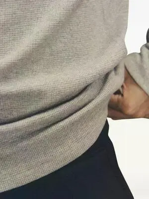 ENTIRE STUDIOS Waffle-knit Long-sleeve T-shirt - Grey