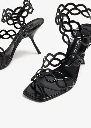 SERGIO ROSSI Sr Mermaid" 100mm Leather Sandals