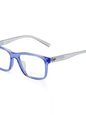 Armani Exchange Transparent Square-frame Glasses - Blue