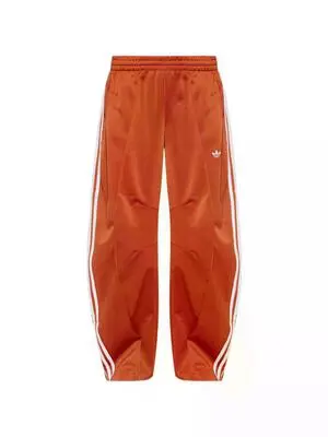 Adidas Logo-embroidered Side-stripe Track Pants - Orange