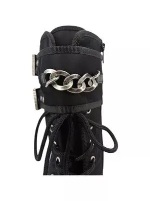 MADISON MAISON Chain-detail Buckled Combat Boots