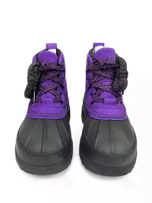 Needles Logo-embossed Panelled Boots