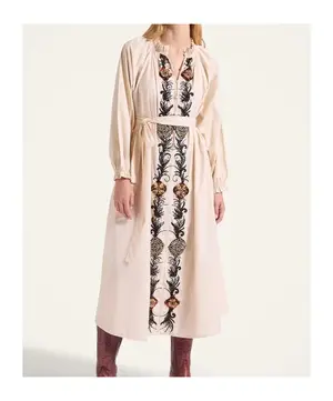La DoubleJ Embroidered Ruffle-trimmed Dress