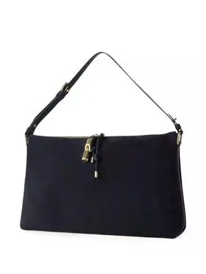 Furla Debby Buckle-strap Zip-top Leather Shoulder Bag - Blue