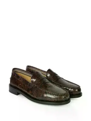 Paul Smith Dark Rialto Snake Effect Loafers