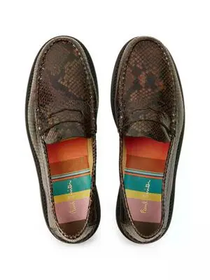 Paul Smith Dark Rialto Snake Effect Loafers