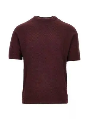 Emporio Armani Textured Short-sleeve Sweater - Red