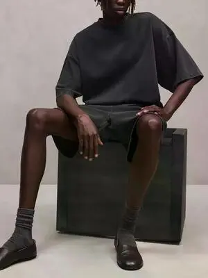 ENTIRE STUDIOS Washed-effect Drop-shoulder T-shirt