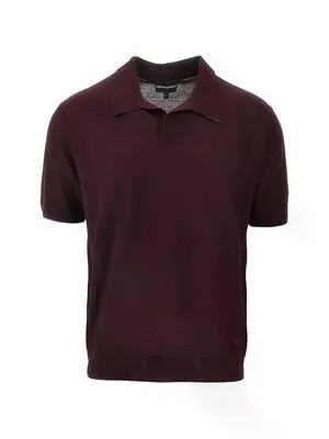 Emporio Armani Short-sleeved Knitted T-shirt - Red
