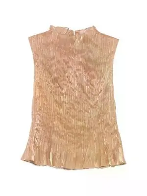 Aje Sleeveless High Neck Peplum Top