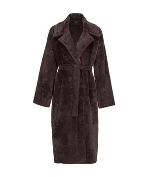 Pinko Uvaggio Belted Faux-fur Coat