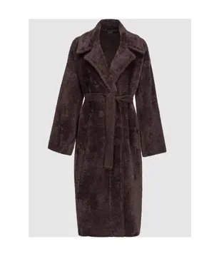 Pinko Uvaggio Belted Faux-fur Coat