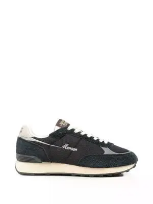 THE MERCER BRAND The Re-racer Logo-embroidered Panelled Sneakers - Blue