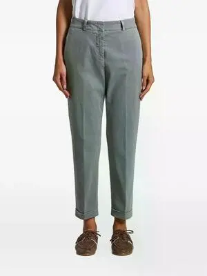 Peserico Pressed-crease Turn-up Trousers - Grey