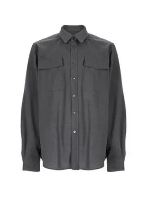 AMI Paris Flap-pocket Shirt - Grey
