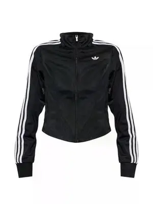 Adidas Logo-embroidered Zip-up Sweatshirt - Black