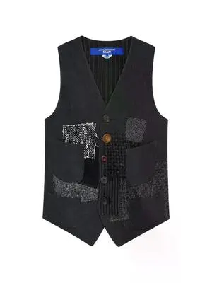 Junya Watanabe Patchwork V-neck Vest