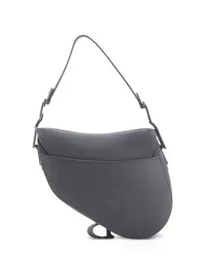 Dior Ultra Matte Saddle Handbag Leather Medium Shoulder Bag - Black