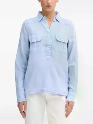 MOS MOSH Linen Chest-pocket Shirt