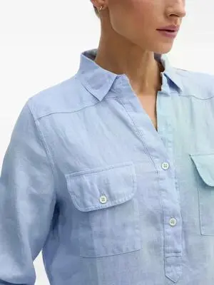 MOS MOSH Linen Chest-pocket Shirt