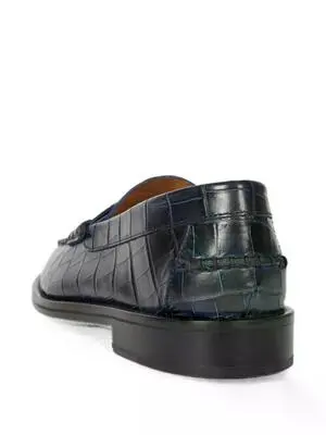 Paul Smith Navy Croc-emboss 'rialto' Loafers