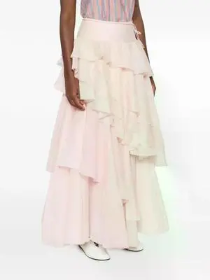 Aje Tiered Ruffled Maxi Skirt