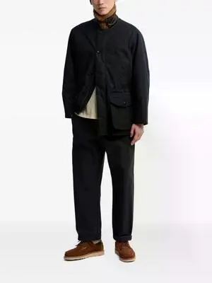 Barbour Faux Shearling Collar Single Breasted Coat