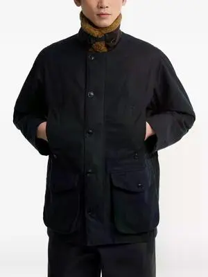 Barbour Faux Shearling Collar Single Breasted Coat