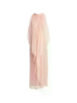 IRINA SCHROTTER Farah Pleated Maxi Dress - Pink